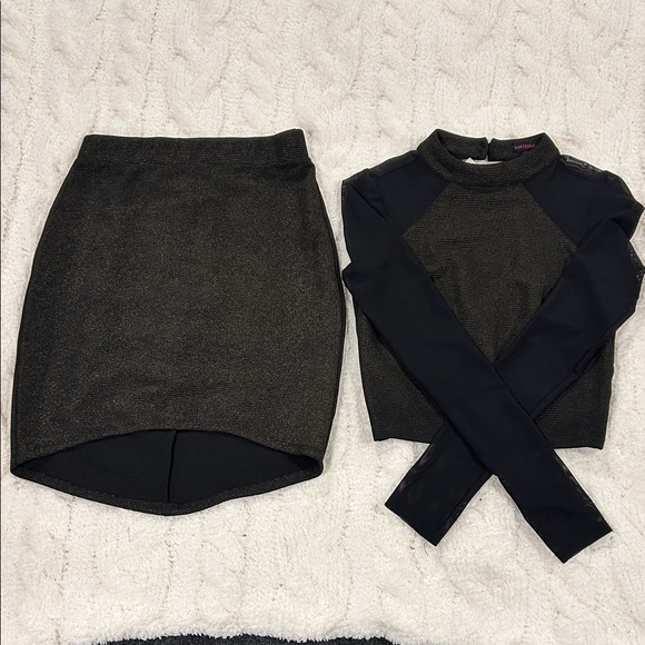 Material Girl | Other | Material Girl Black And Glittering Gold Set ...